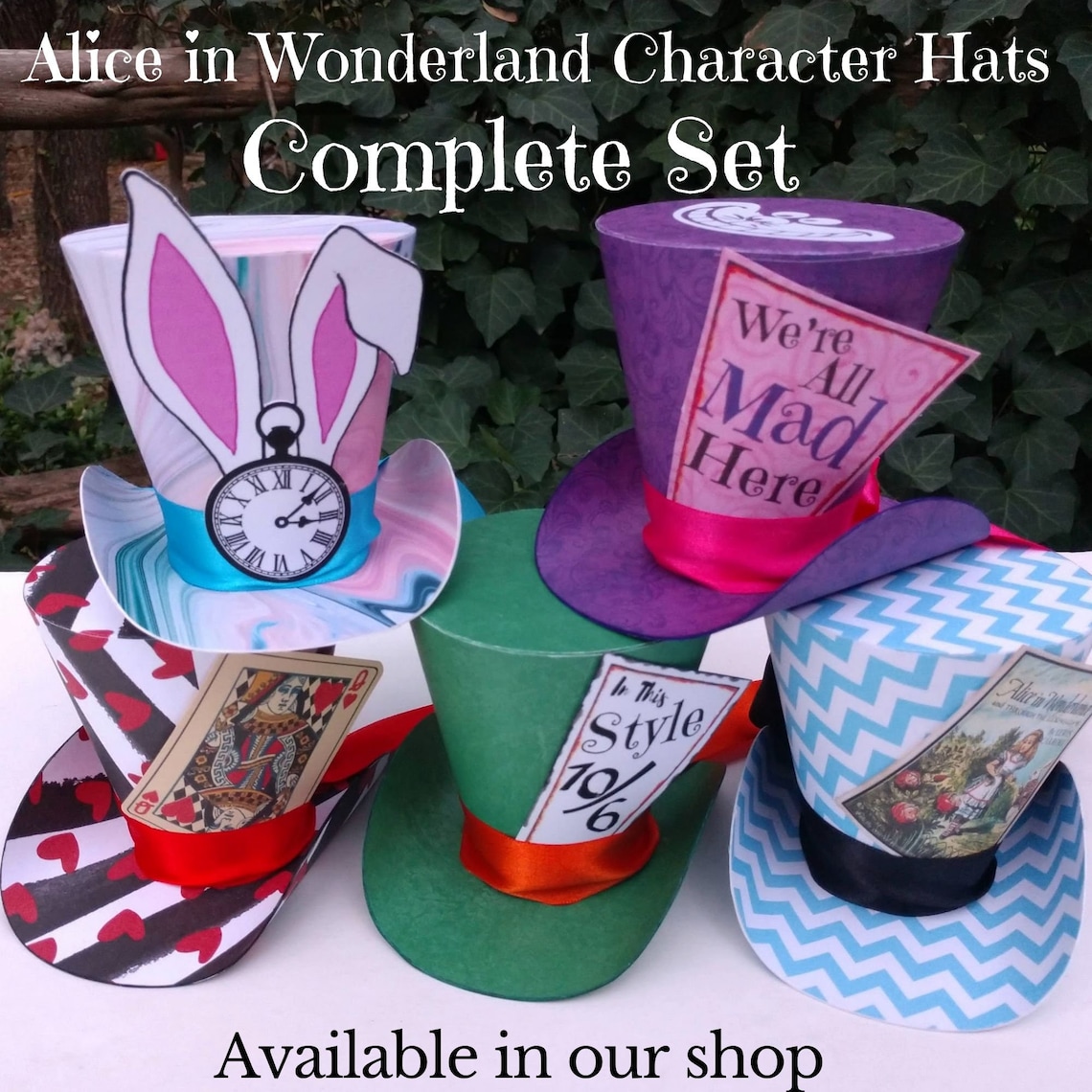 3 Cheshire Cat Alice in Wonderland Character Top Hat - Etsy