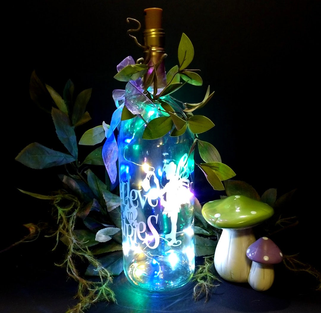 Magic Fairy Lighted Wine Bottles, Believe in Fairies Night Light - Etsy