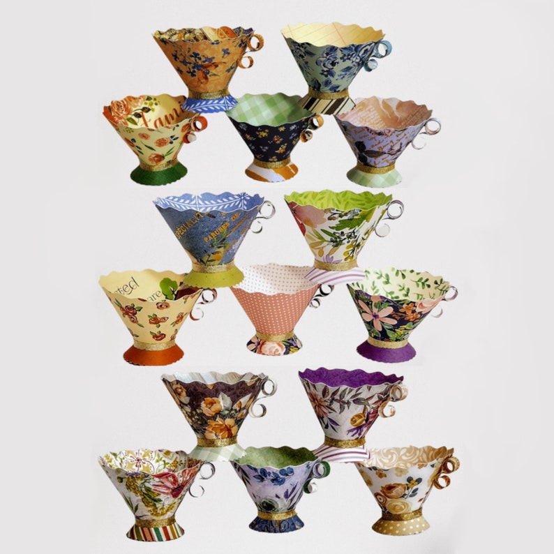High Tea Paper Tea Cups Tea Party Favors Alice in Wonderland - Etsy