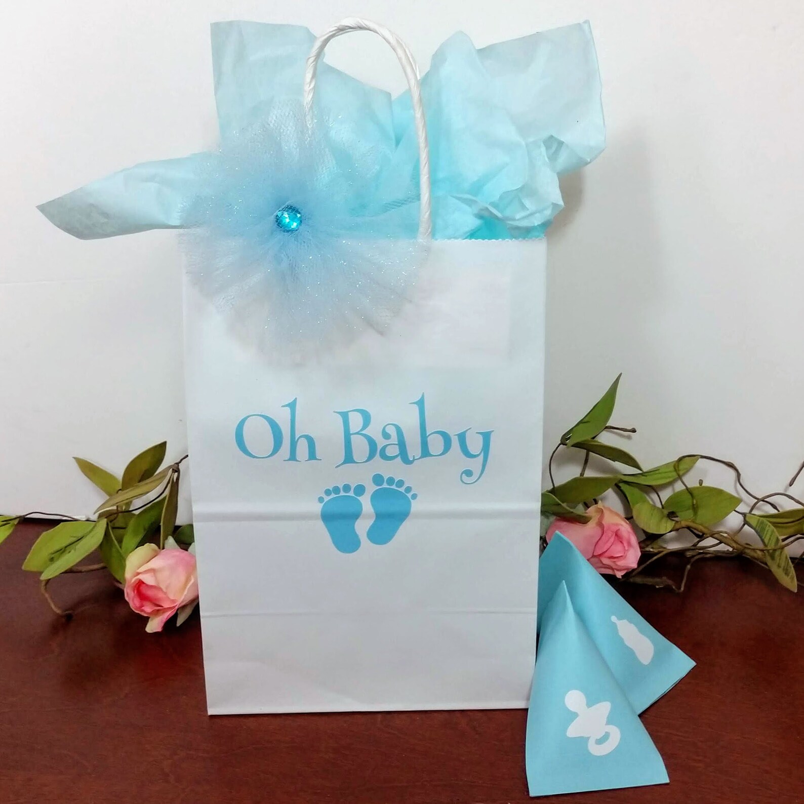 Baby Shower Gift Bag For Boys With Personalized Option Etsy Baby Shower Gift Bag For Boys With Personalized Option Etsy