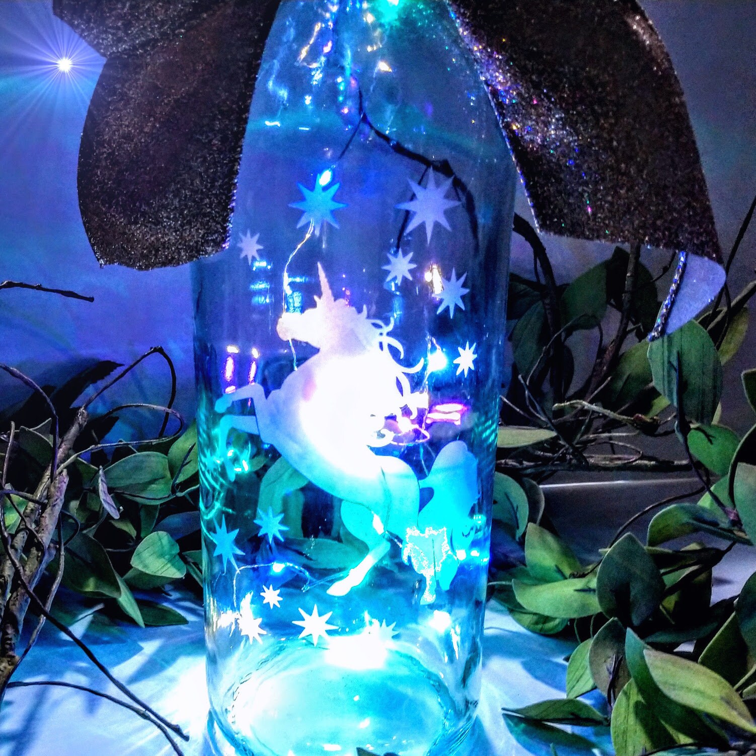 Magical Unicorn Lighted Wine Bottles With Multi Colored Fairy Lights - Etsy