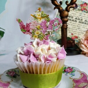 Tea Party Teapot Cupcake Toppers, High Tea or Afternoon Tea Food Picks ...