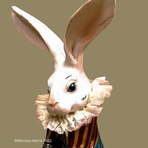 Hand Painted Tudor Rabbit Renaissance Rabbit, Queen of Hearts, Court ...
