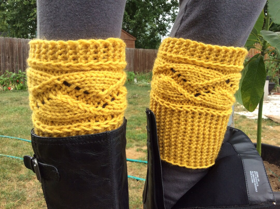 Women's Boot Cuffs, Knitted Boot Toppers, Boot Toppers, Accessories ...