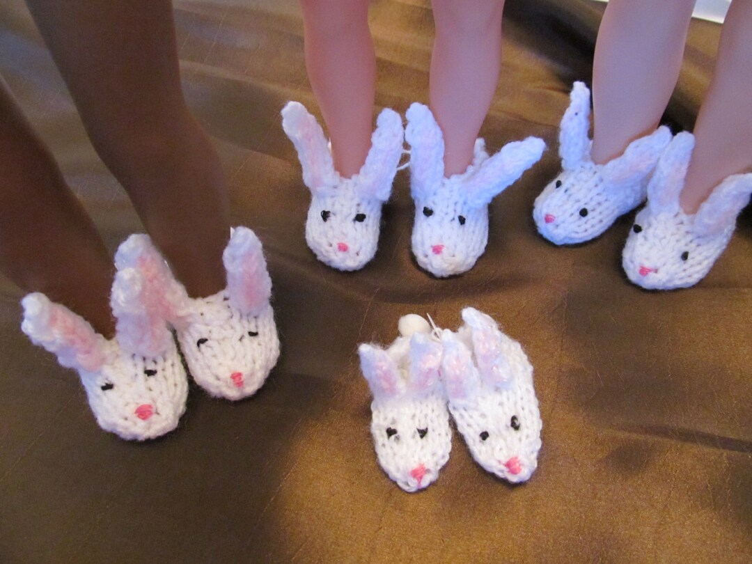 Tiny Bunny Slippers Fit 14'' or 14 1/2'' Dolls Feet,slippers to Go With ...