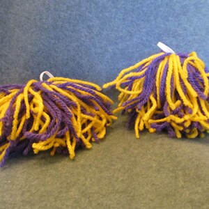 Viking Colored Pom Poms for 18'' Dolls, Purple and Gold Pom Poms With ...