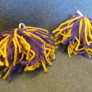 Viking Colored Pom Poms for 18'' Dolls, Purple and Gold Pom Poms With ...