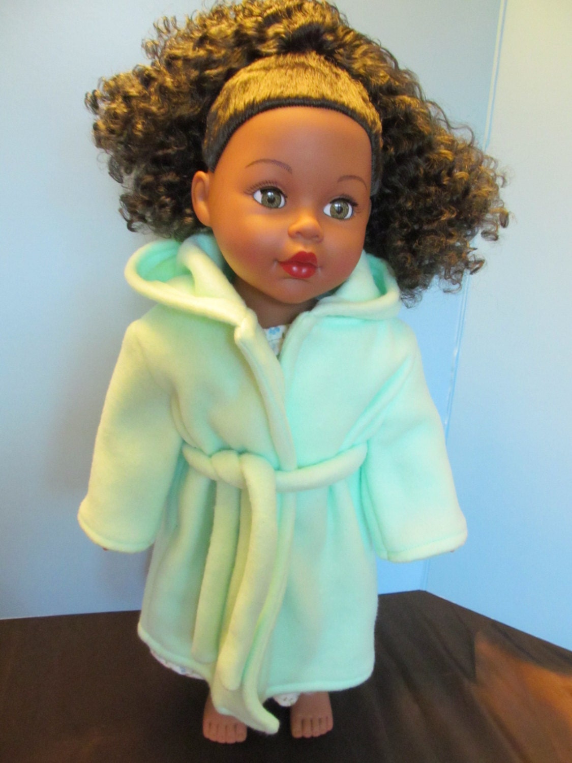 Soft Minty Fleece Bathrobe Fits 18'' Dolls Such as - Etsy