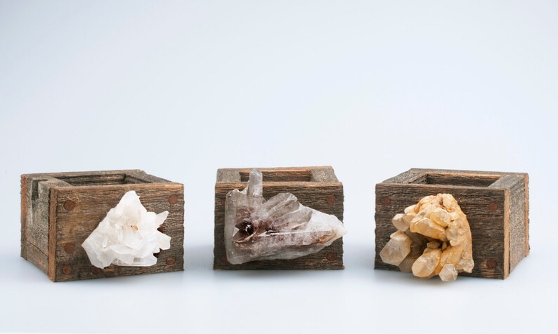 Rare Clear Smoky Quartz Rustic Box - Etsy