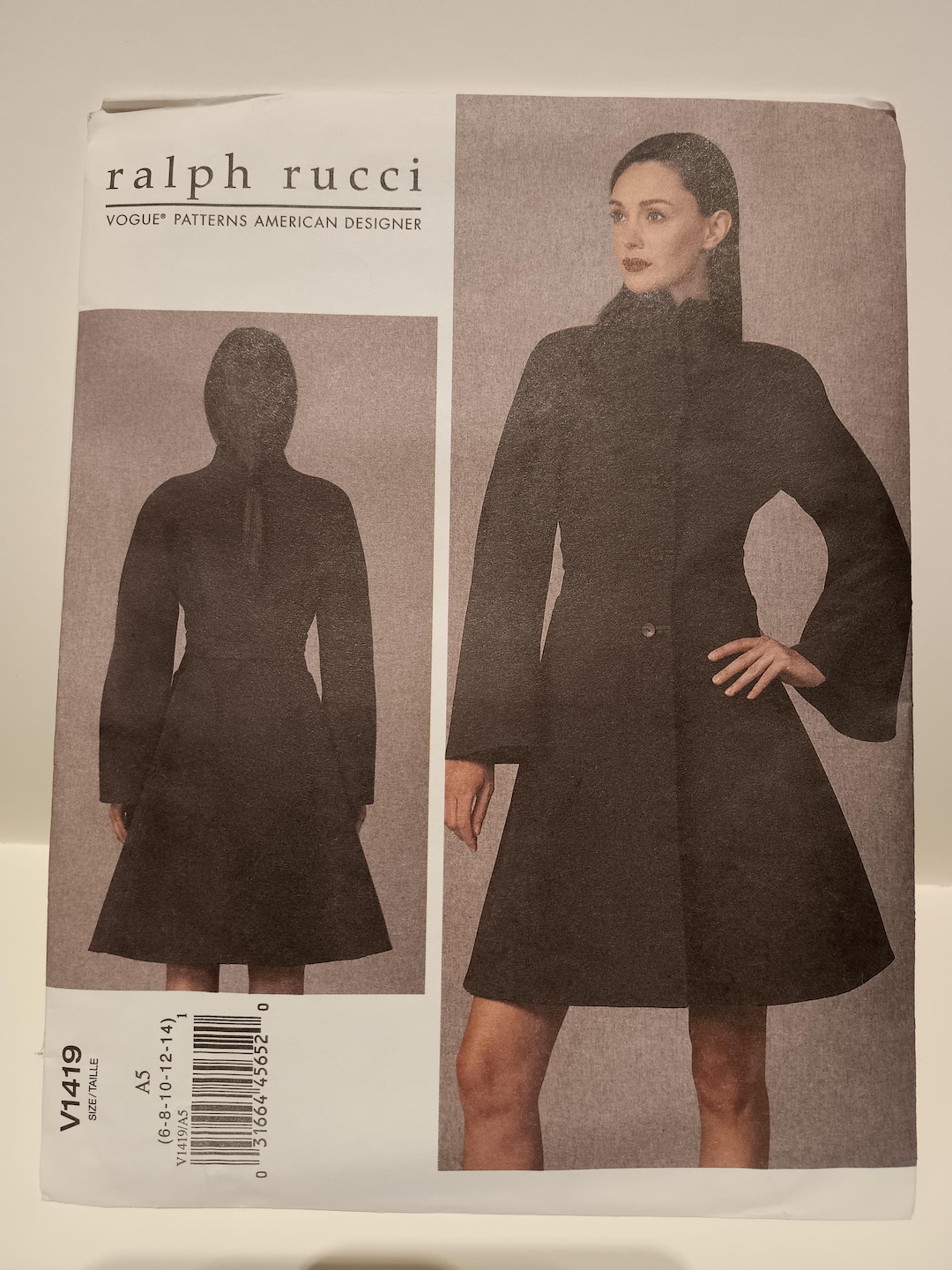 CHADO Ralph Rucci 2014 VOGUE PATTERNS Sewing Pattern 1419 Size 6 8 10 ...