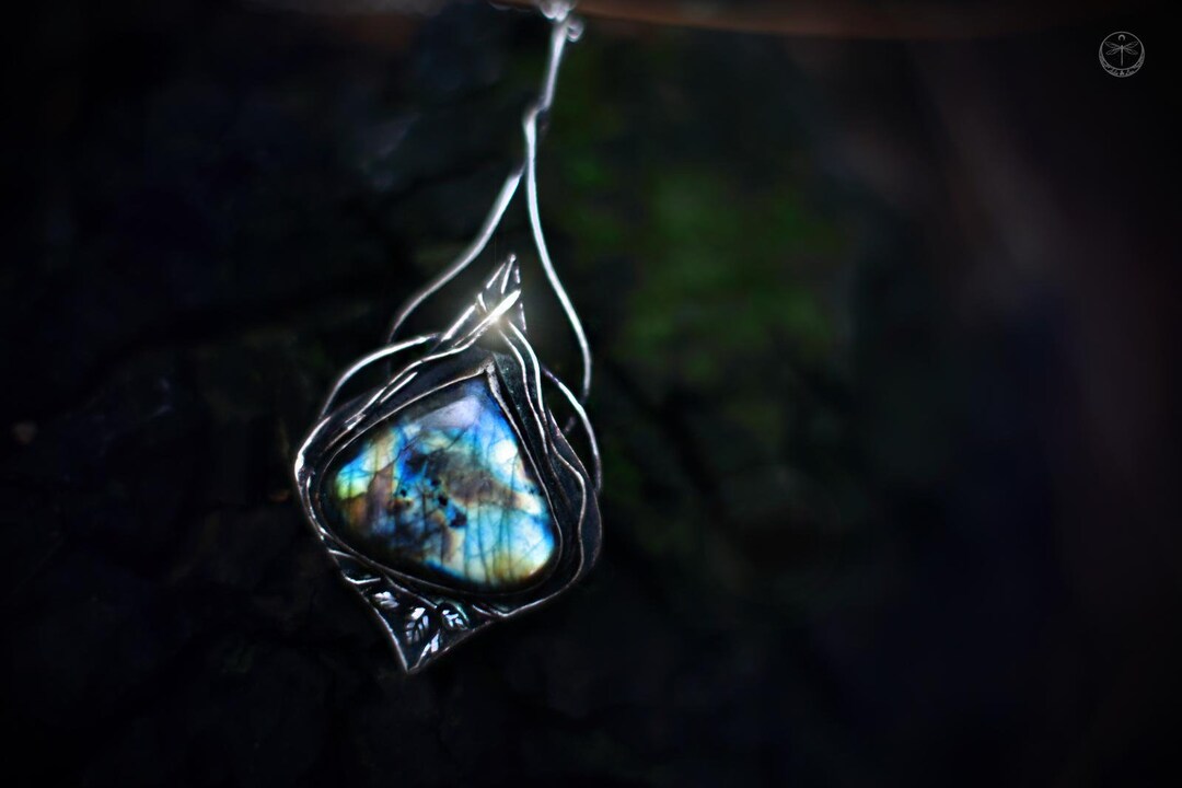 Emberlight, Elven Silver Talisman With Labradorite, Fairy Jewelry ...