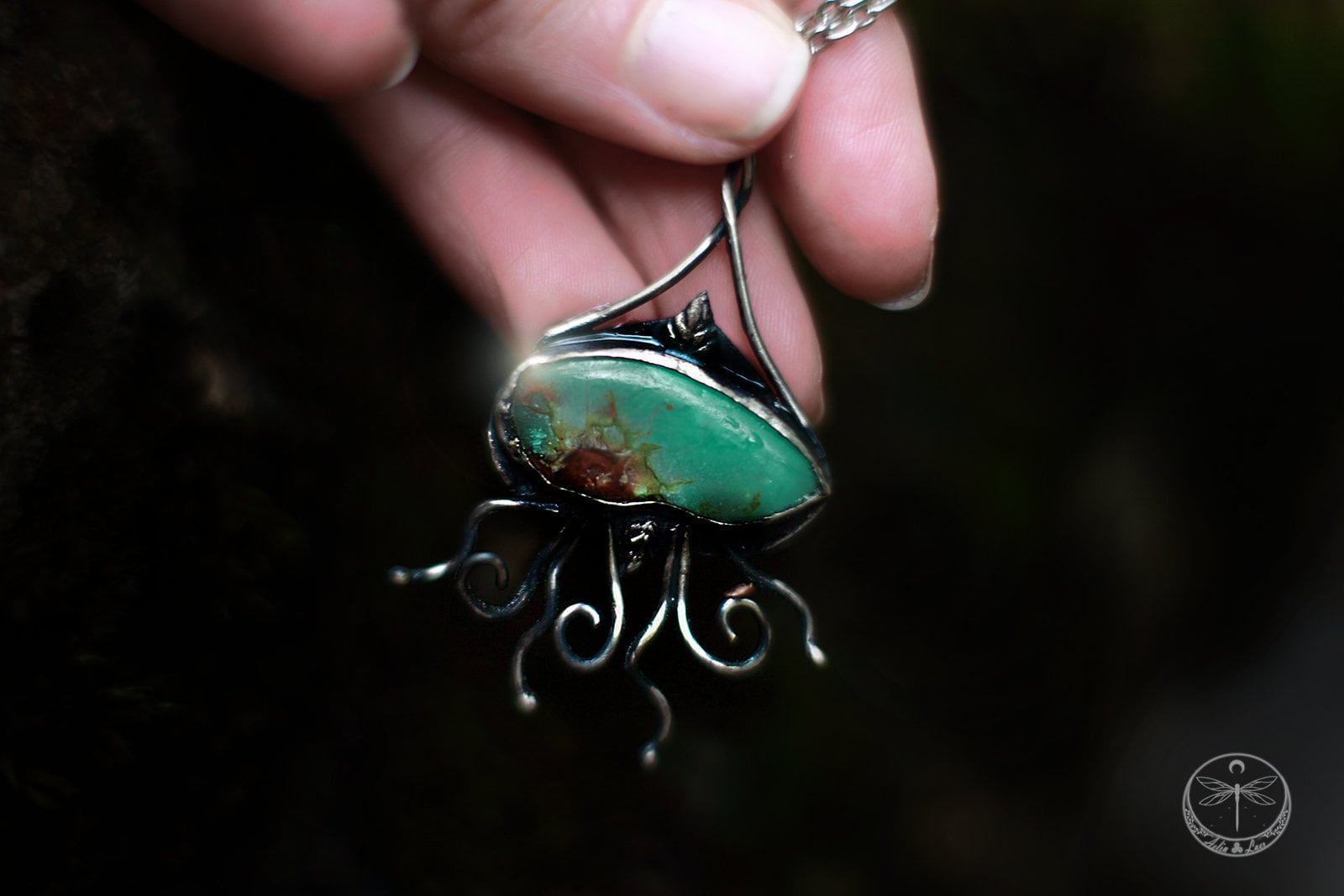 Silversprout Silver Talisman With Chrysoprase, Forest, Woodland, Woods, Nymph, Gemstone Jewelry ...