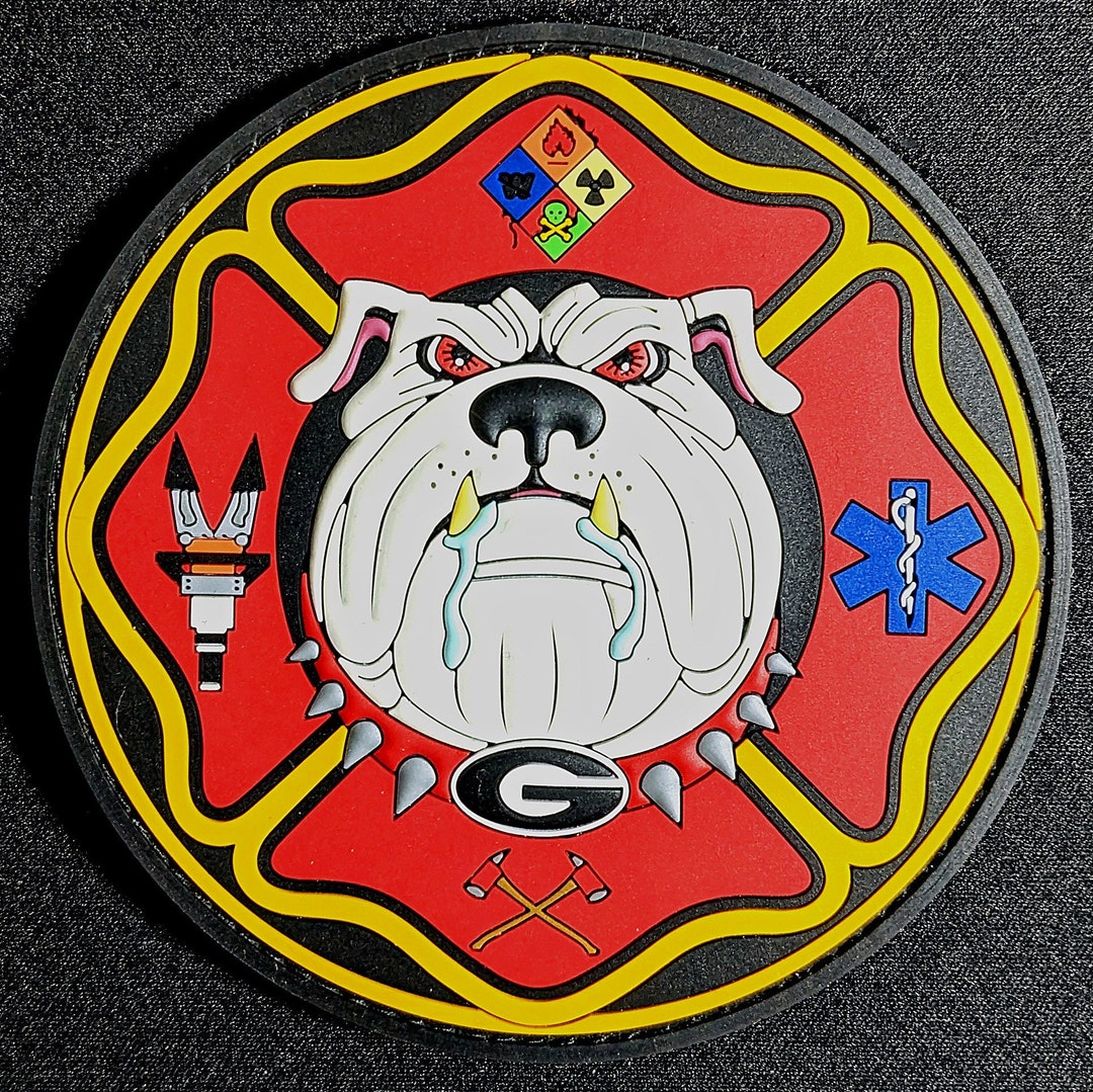 The University of Georgia Firefighter PVC Morale Patch. Glow in the ...