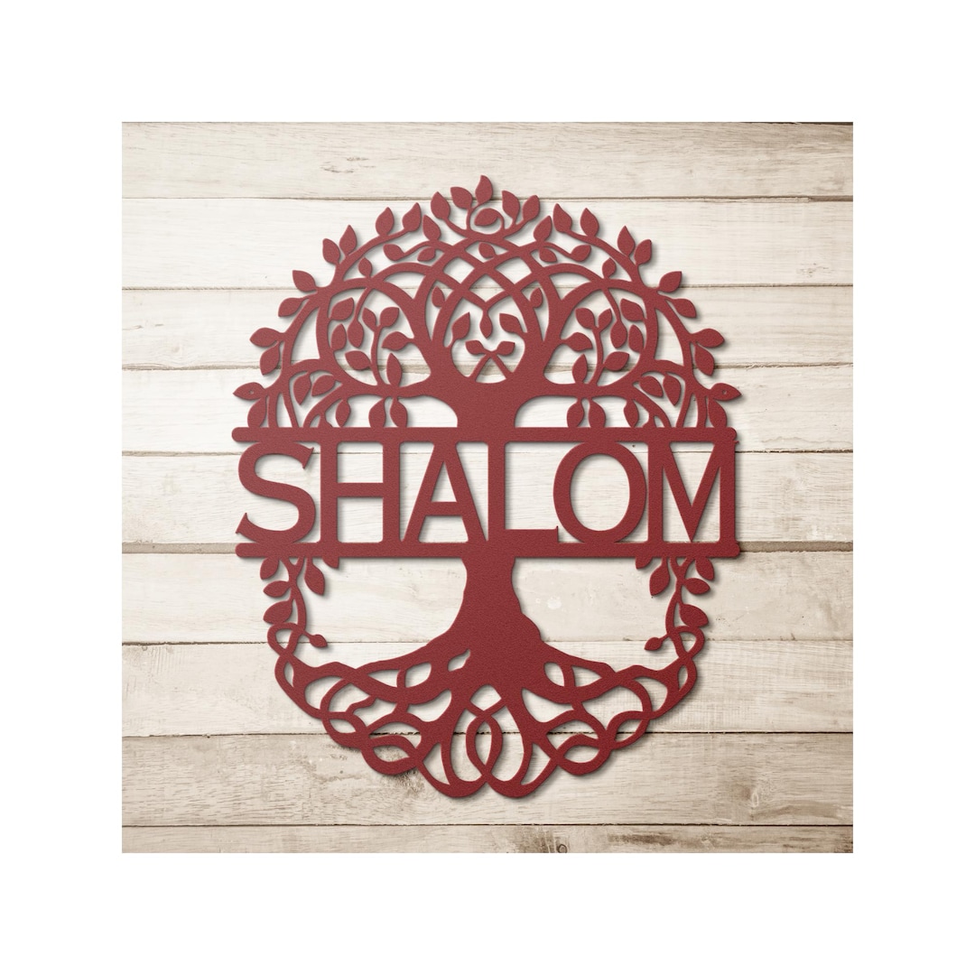 Shalom Metal Sign Front Door Welcome SIGN Peace Home Decor Housewarming ...