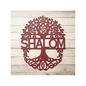 Shalom Metal Sign Front Door Welcome SIGN Peace Home Decor Housewarming ...