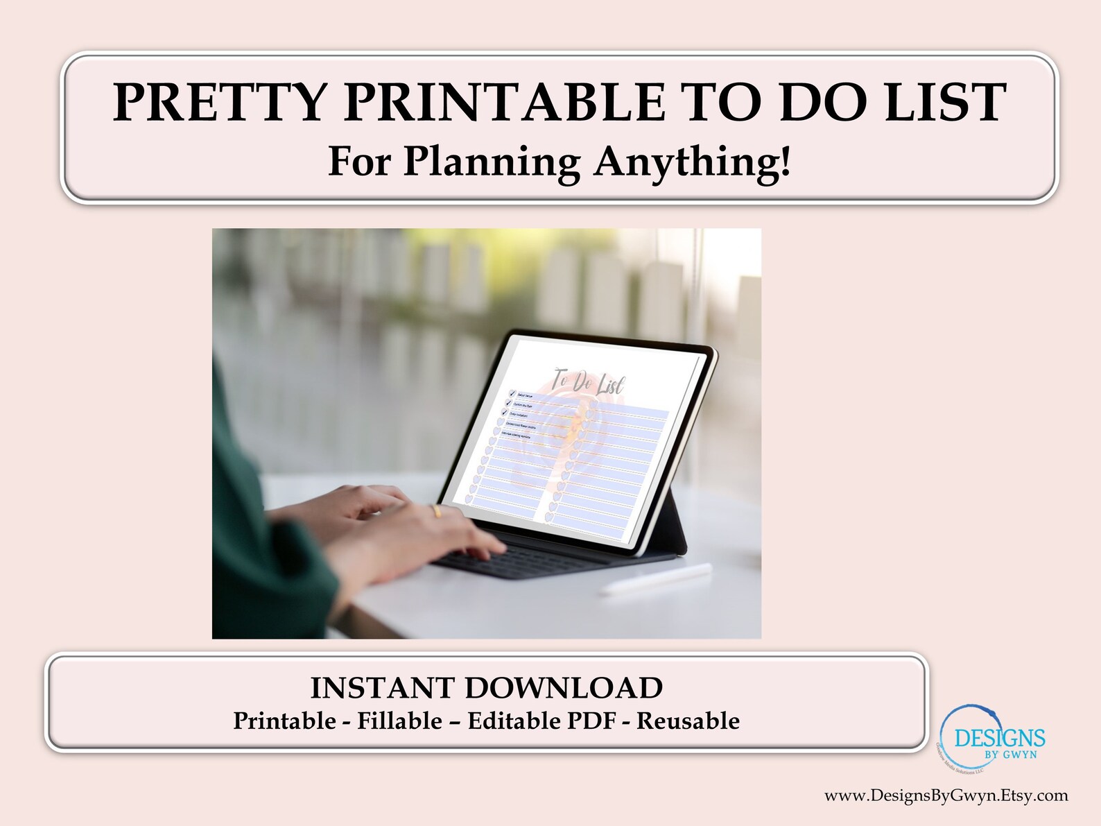 Fillable Template for Your to Do List Pretty Roses and - Etsy