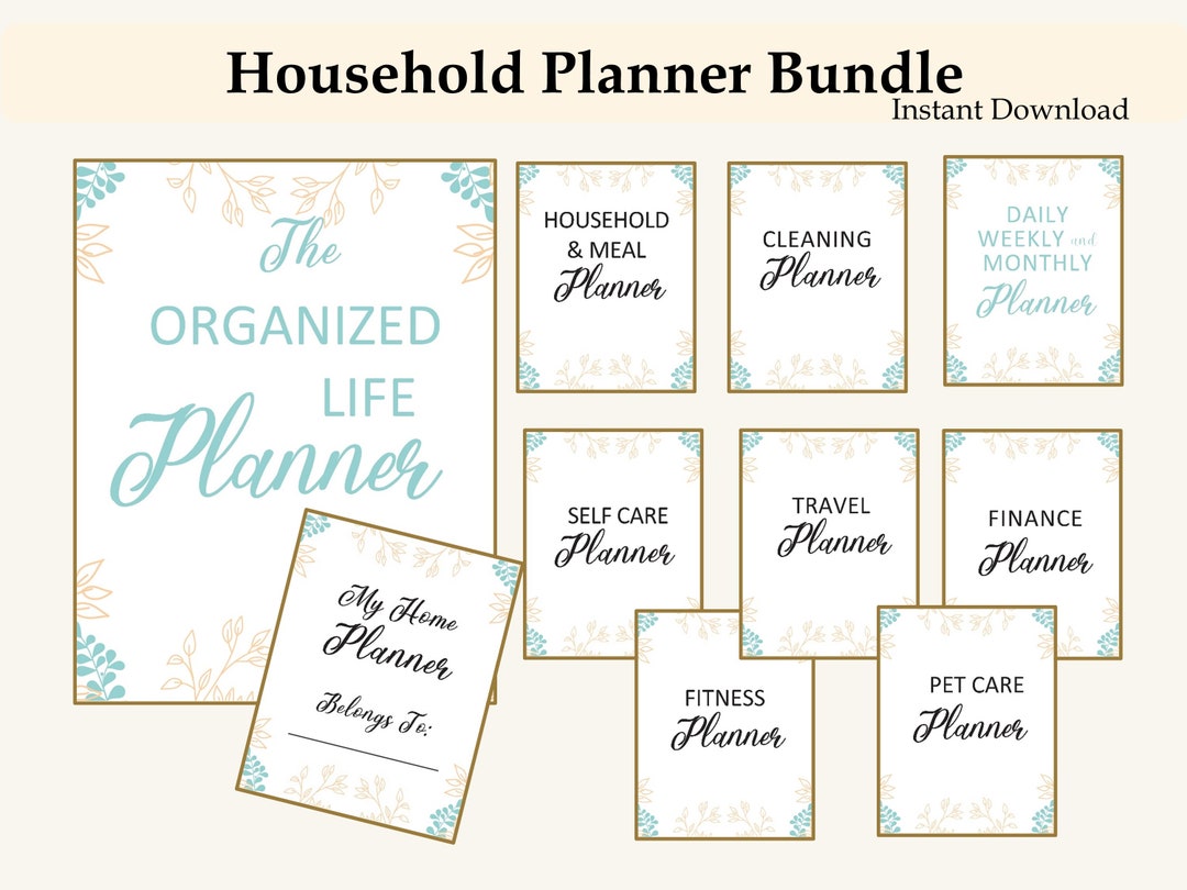 Household Planner Bundle, Home Management Printable (digital Download ...