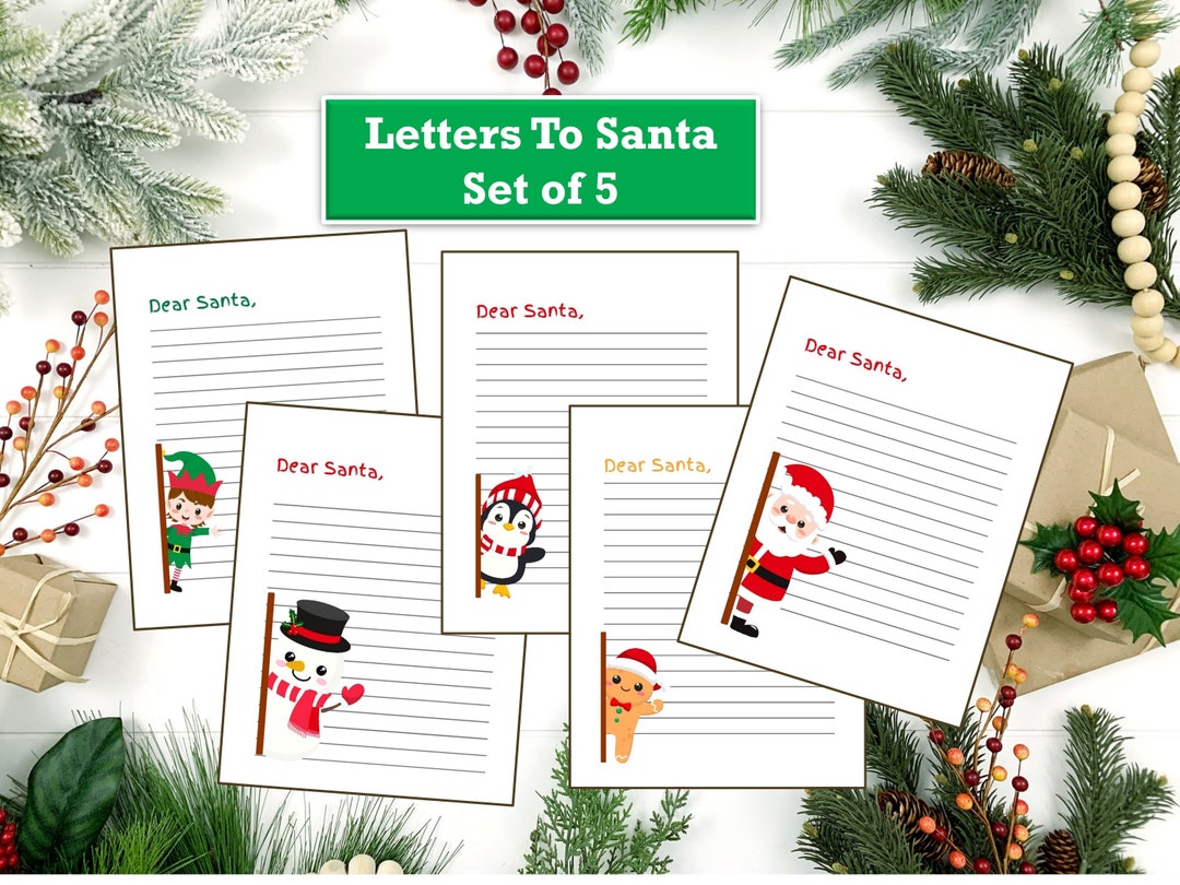 Letter to Santa PRINTABLE, Kids Letter to Santa for Christmas, Santa ...