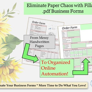 Fillable Business Forms, Fillable and Editable Form, Graphic Design ...