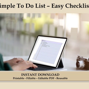 Checklist, Fillable Templates, to Do List Fillable, PDF Editable Bundle ...