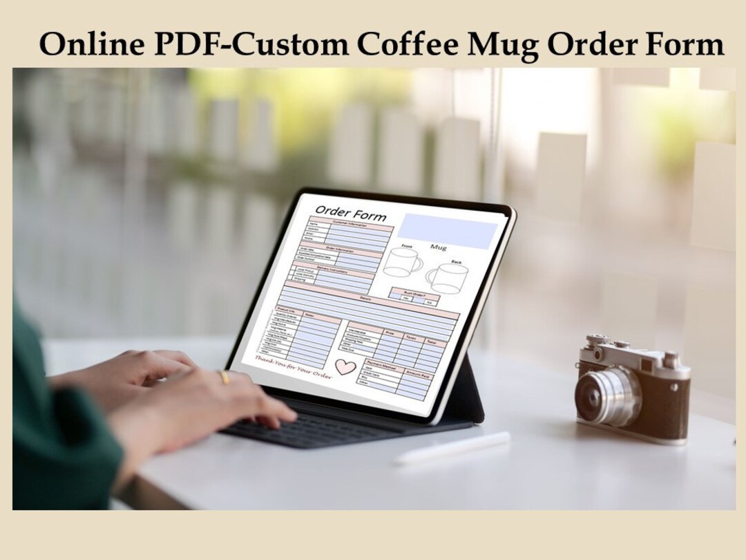 Custom Coffee Mug Order Form, Printable and Fillable/editable PDF ...