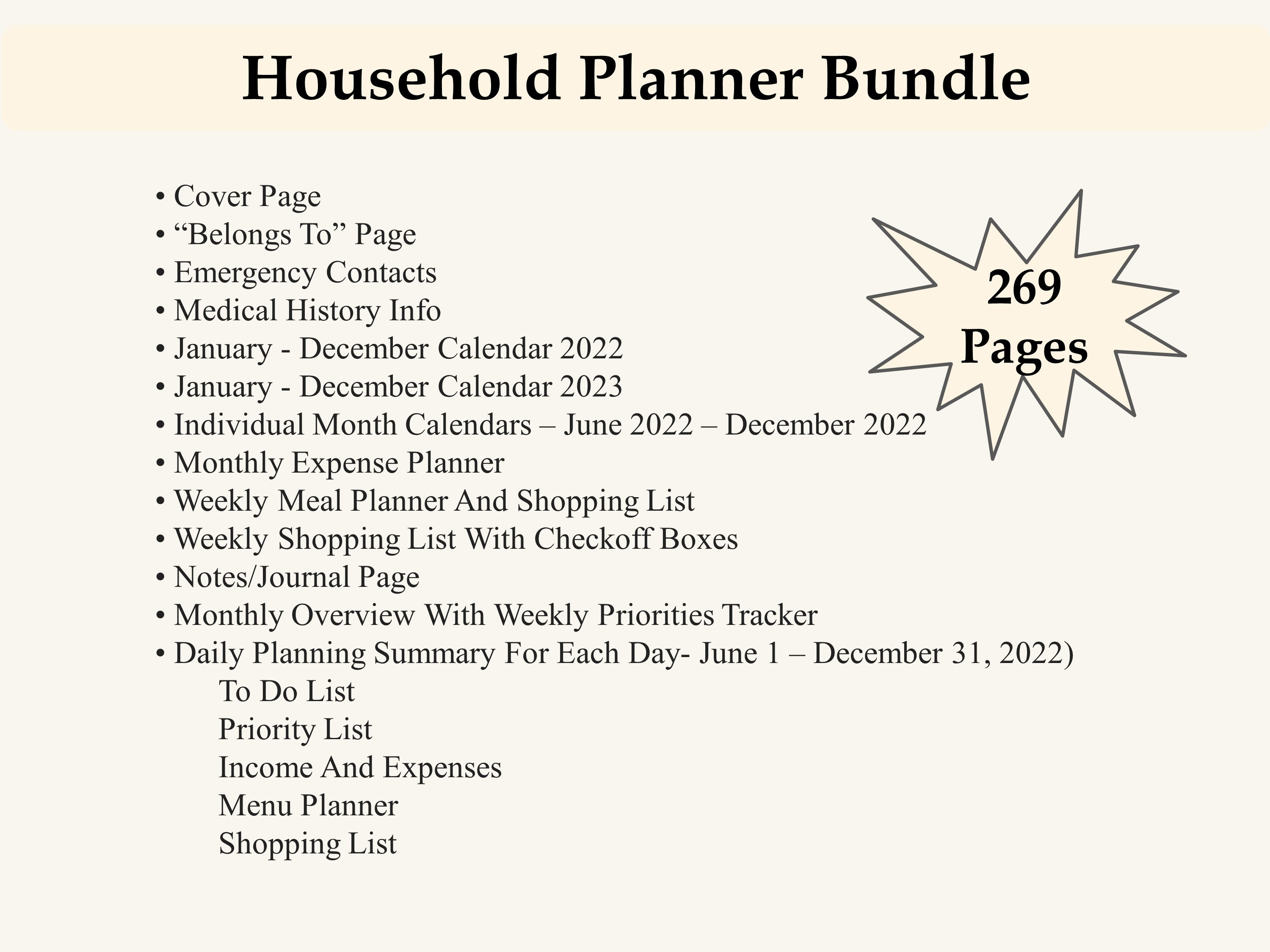 Home Management Planner Printable, Household Management Kit, Life ...