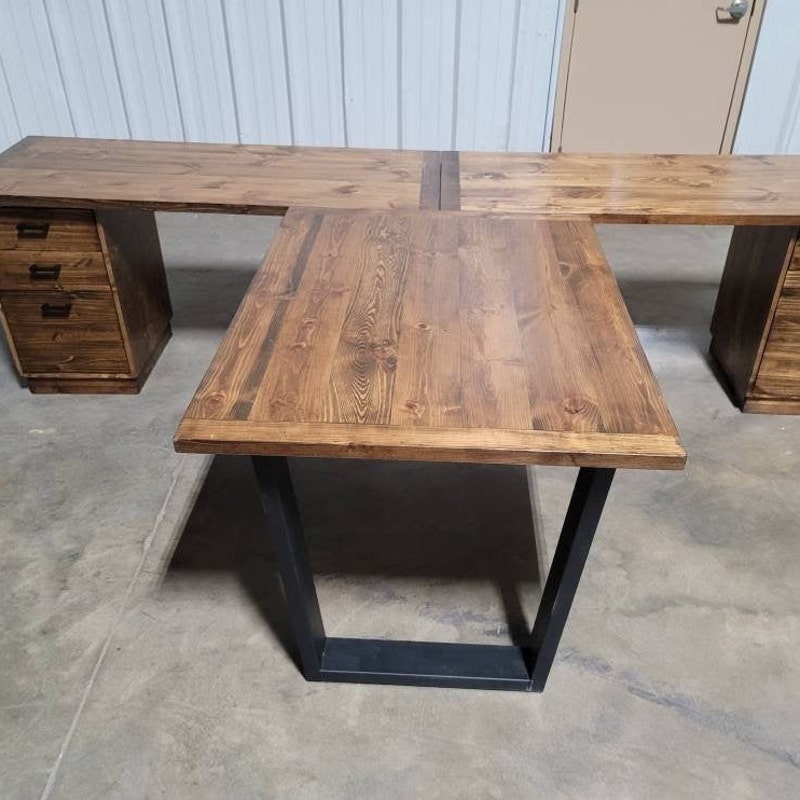 T Shaped Desk - Etsy
