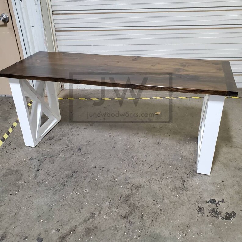 Boxed X Leg Table Modern Office - Etsy