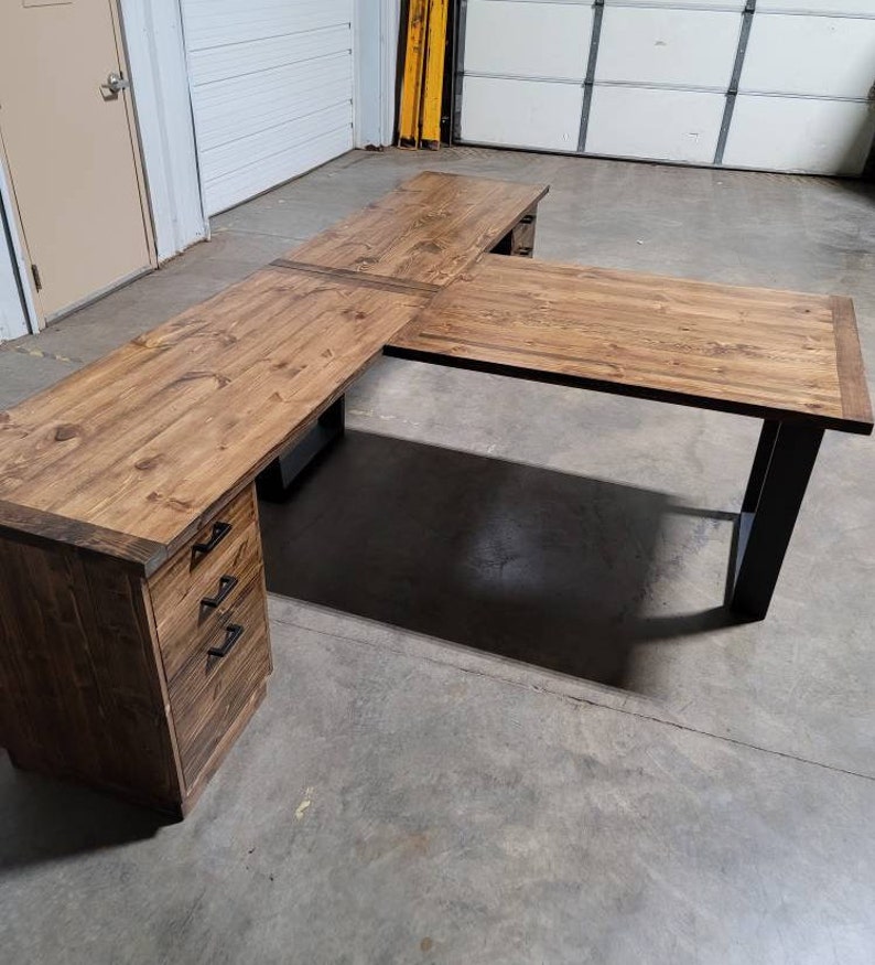 Double Desk, Rustic T-shaped, Couples Desk - Etsy