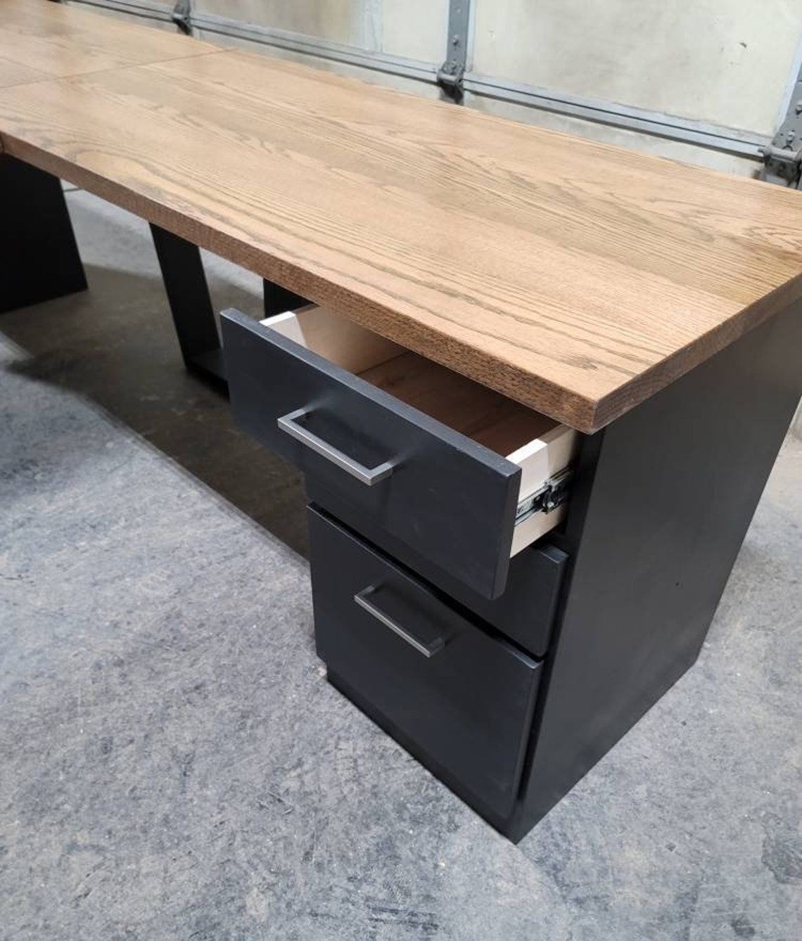 Contemporary T-shaped Desk 2 Person Desk Co-working Space - Etsy