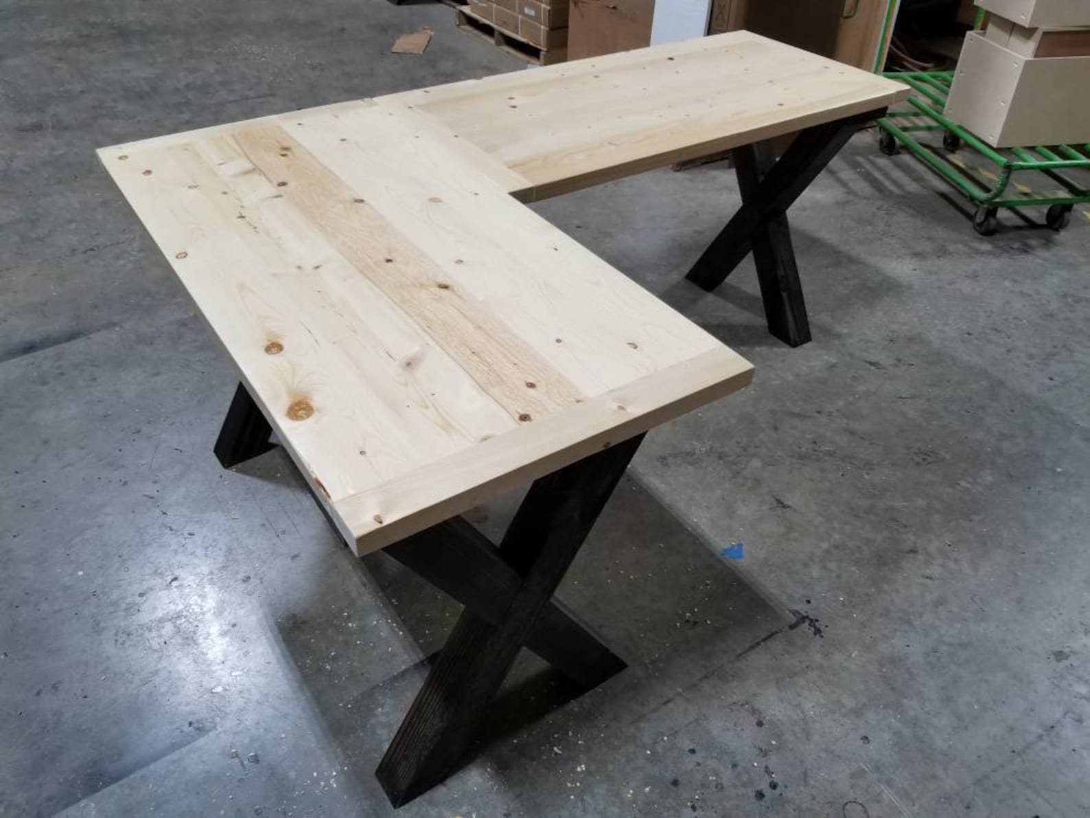 L-shaped Wood Corner Desk Both Sides Included FREE SHIPPING, Corner ...