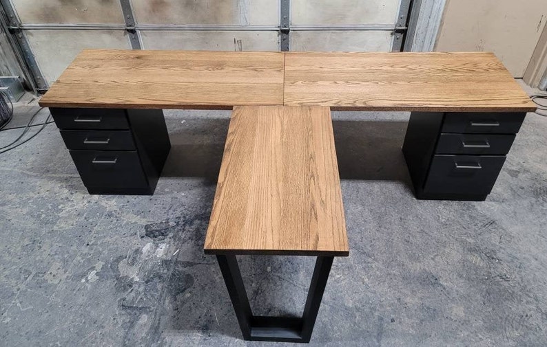 Contemporary T-shaped Desk, 2 Person Desk, Co-working Space - Etsy