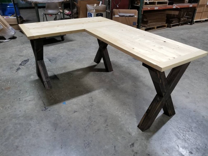 L-shaped Wood Corner Desk Both Sides Included FREE SHIPPING, Corner ...