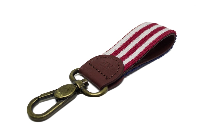 Stars and Stripes Needlepoint Key Fob | Etsy