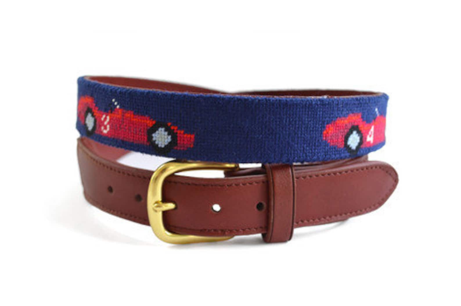 Race Car Needlepoint Belt - Etsy