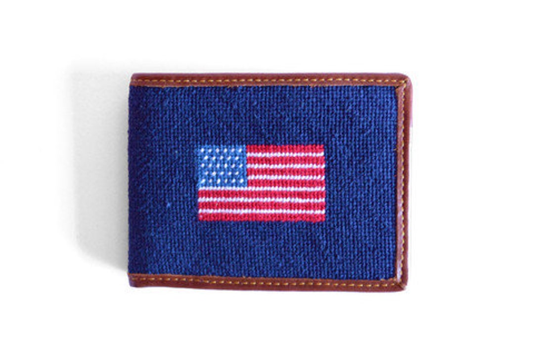 America Flag Needlepoint Wallet - Etsy