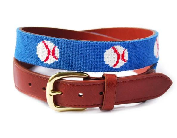 Baseball Needlepoint Belt - Etsy
