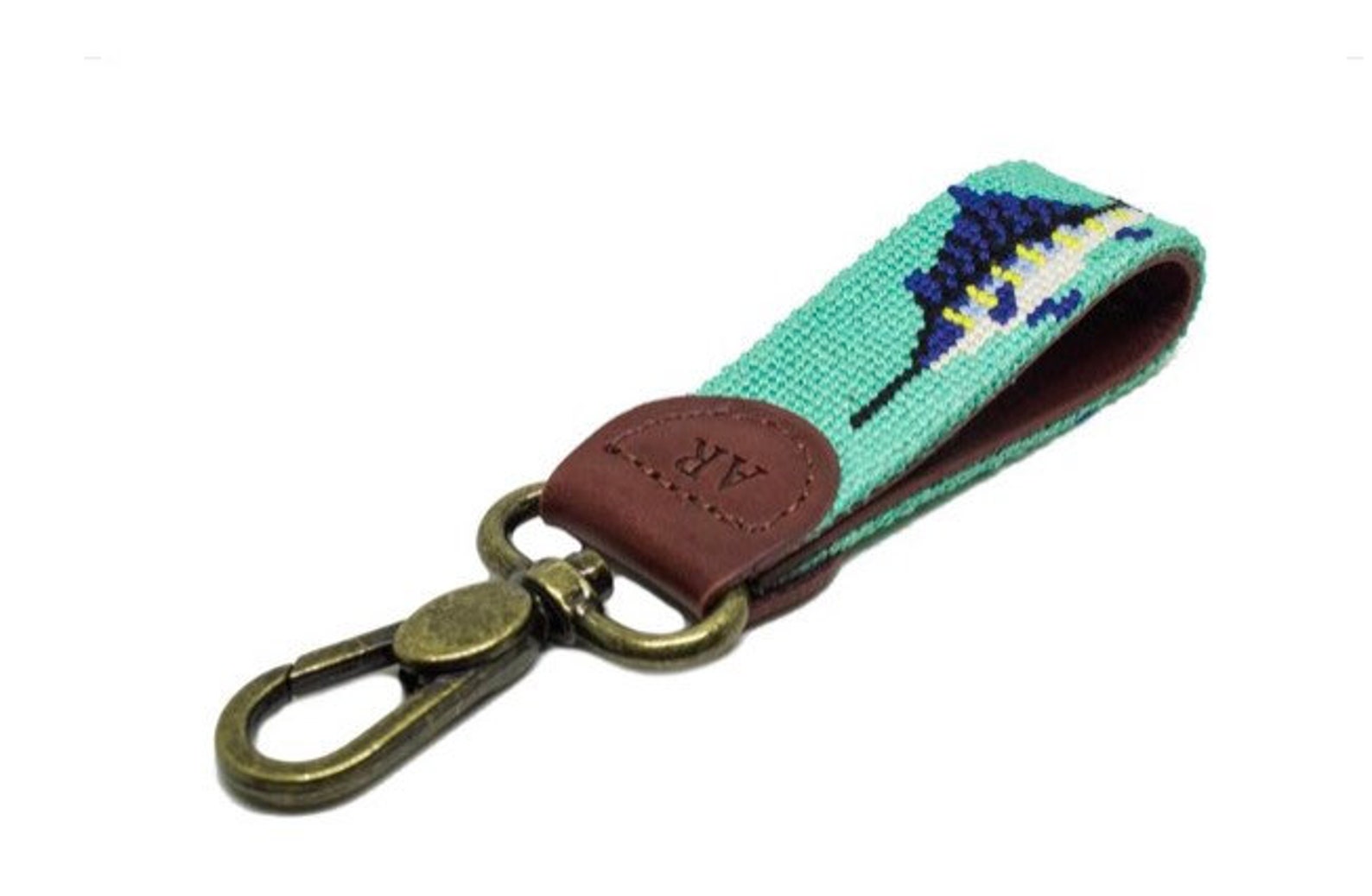 Marlin Needlepoint Key Fob - Etsy