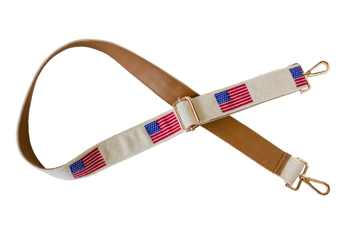 Adjustable Crossbody American Flag Needlepoint Strap - Etsy
