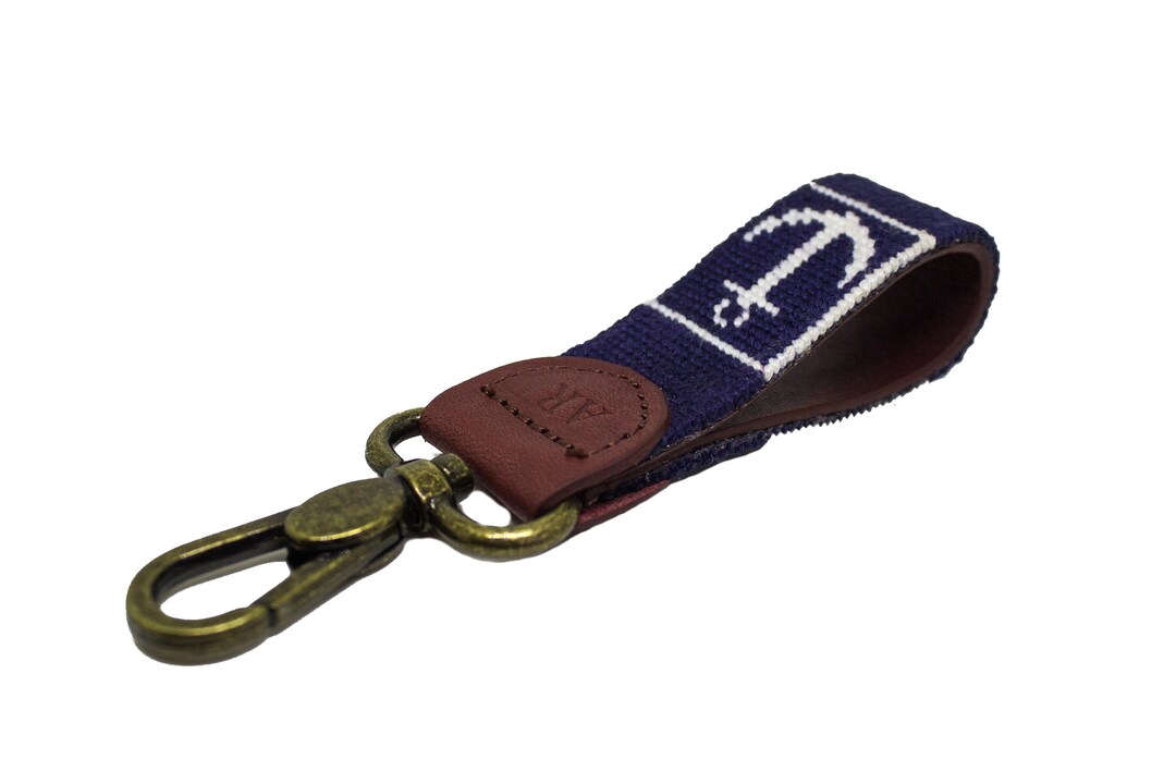 Anchor Needlepoint Key Fob - Etsy