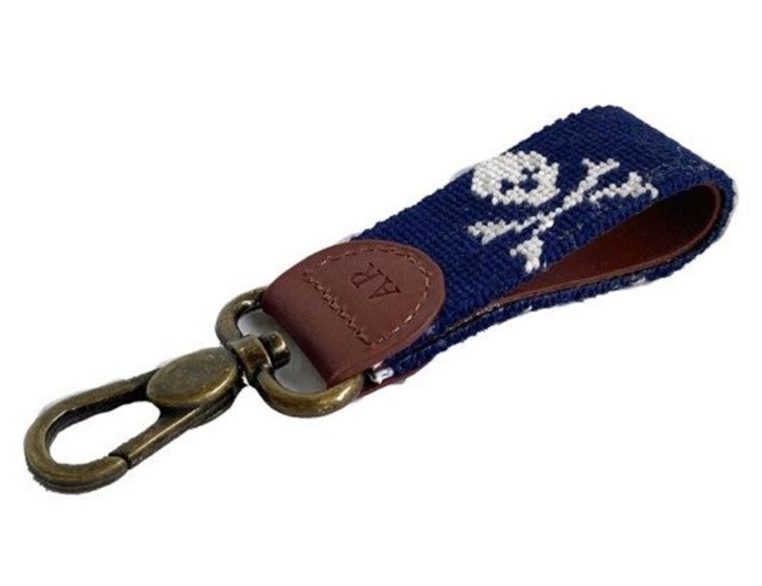 Jolly Roger Needlepoint Key Fob - Etsy