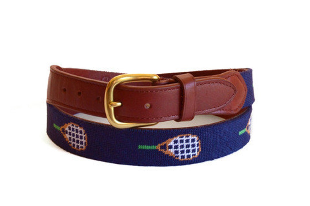 Tennis Racket Needlepoint Belt - Etsy