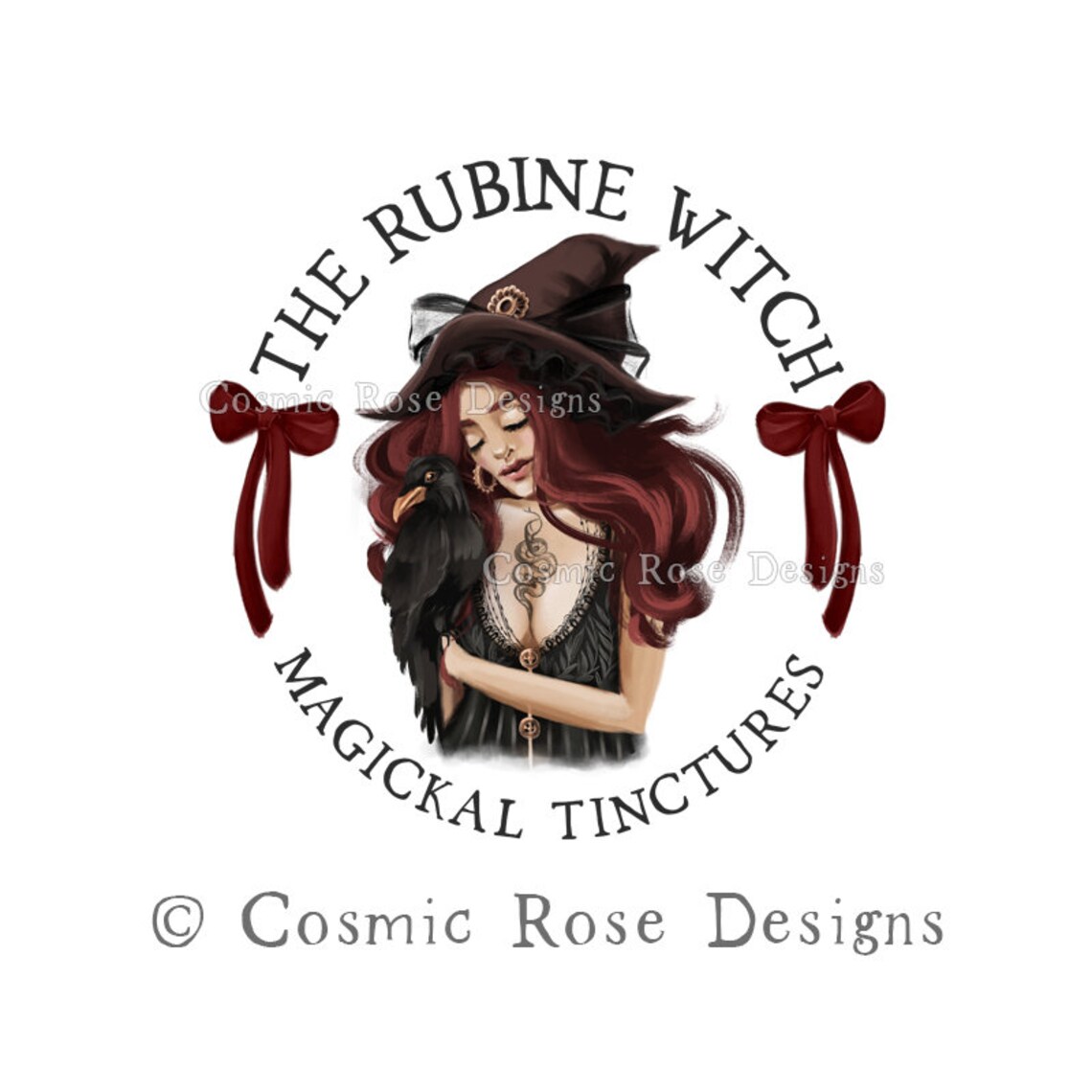 Witch logo custom logo design witchy wicca logo gothic dark | Etsy