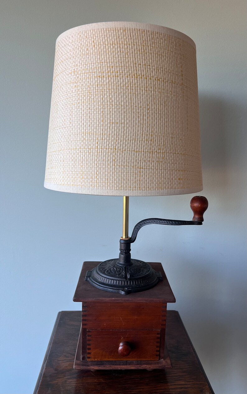 Antique Coffee Grinder Lamp - Etsy