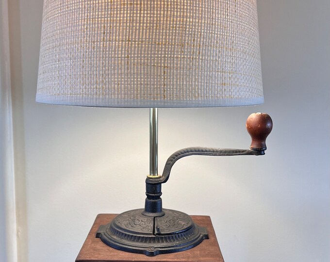 Antique Coffee Grinder Lamp - Etsy