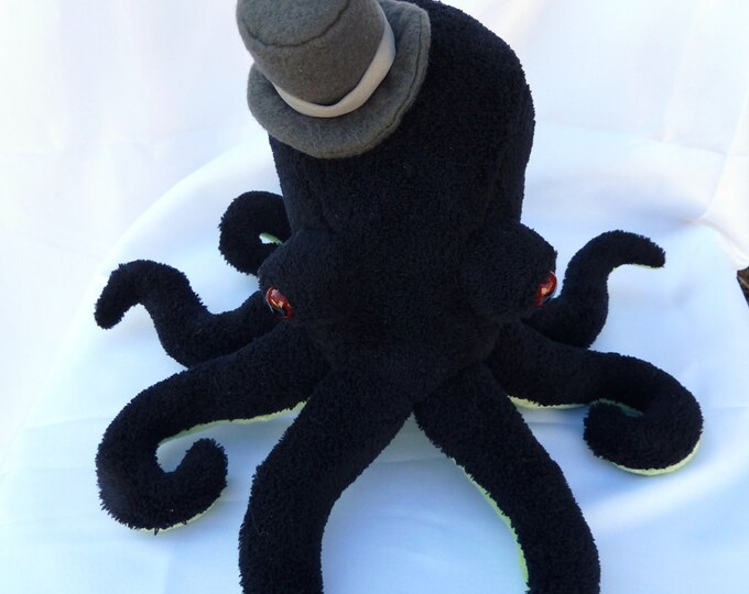 Fancy Octopus Fleece Plush With Top Hat - Etsy