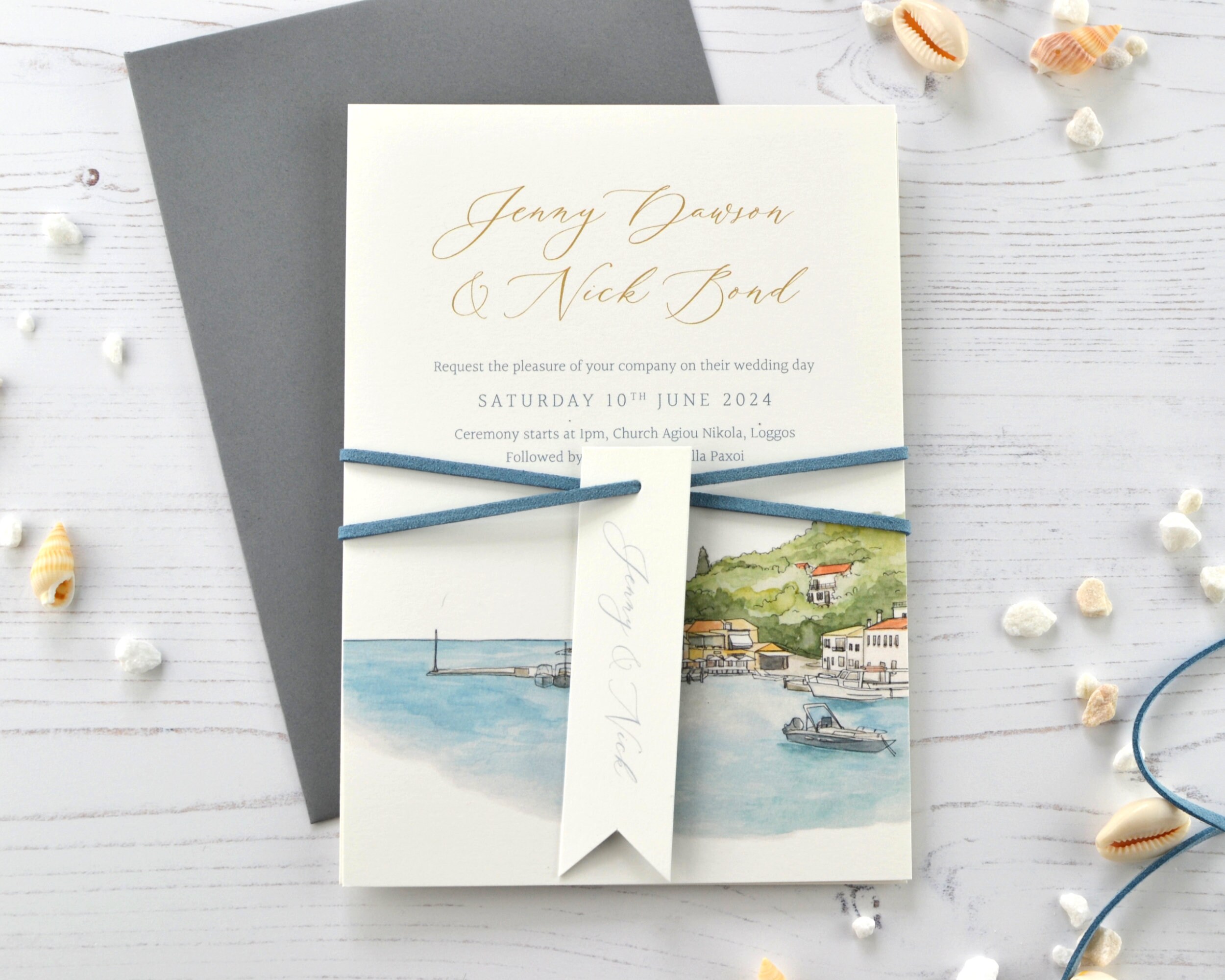 Sample Destination Wedding Invitation Bundle, Bespoke Painted Wedding ...