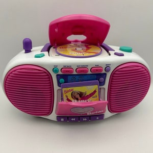 Barbie 'dance With Me' Talking Boombox Radio, CD, & Tape Player. Circa ...