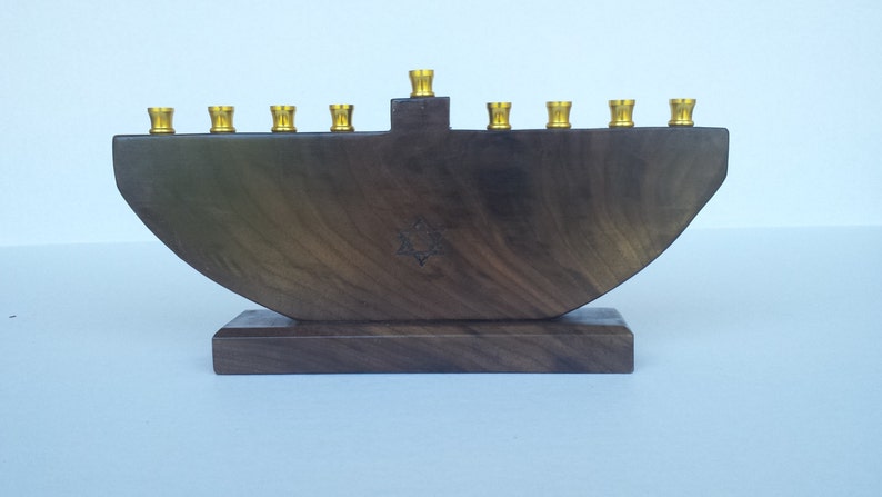Chanukah Menorah - Black African Mahogany - Etsy Australia