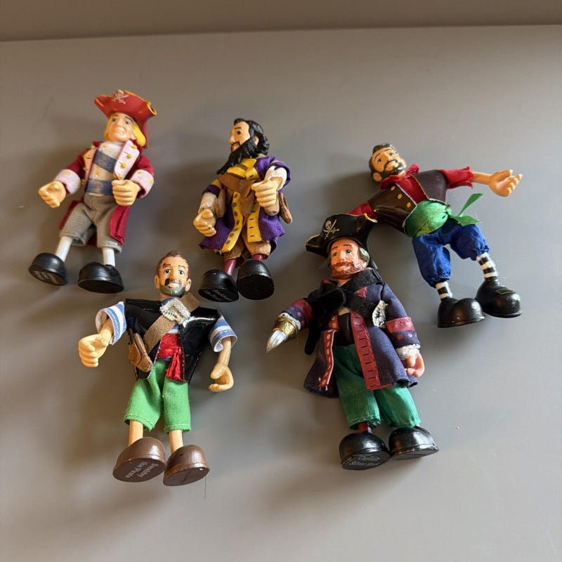 Vintage Pirate Figures - Etsy